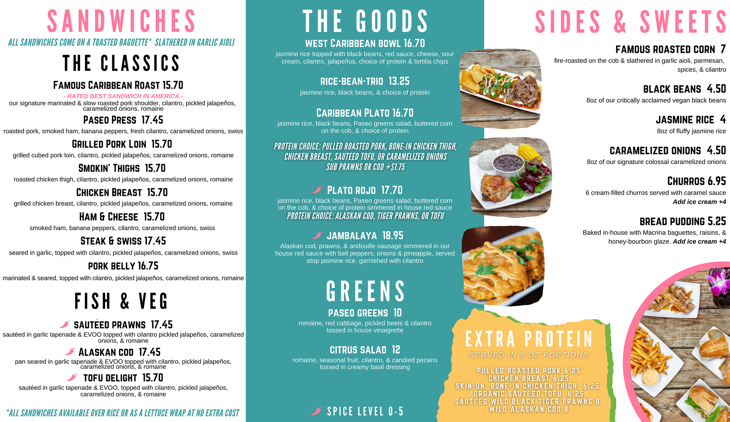 Menus | Paseo Restaurants and Catering